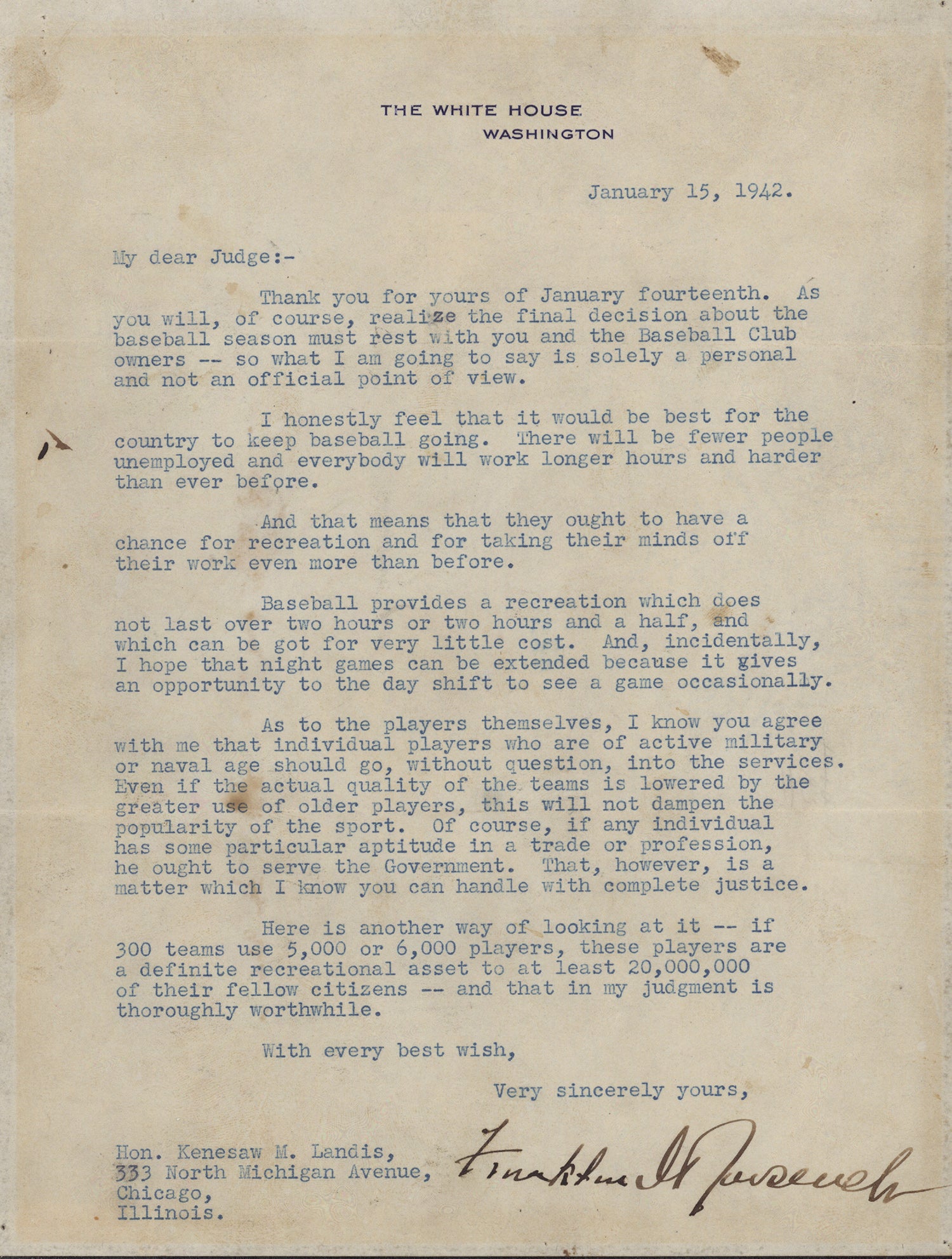 Green Light Letter | Baseball Hall of Fame