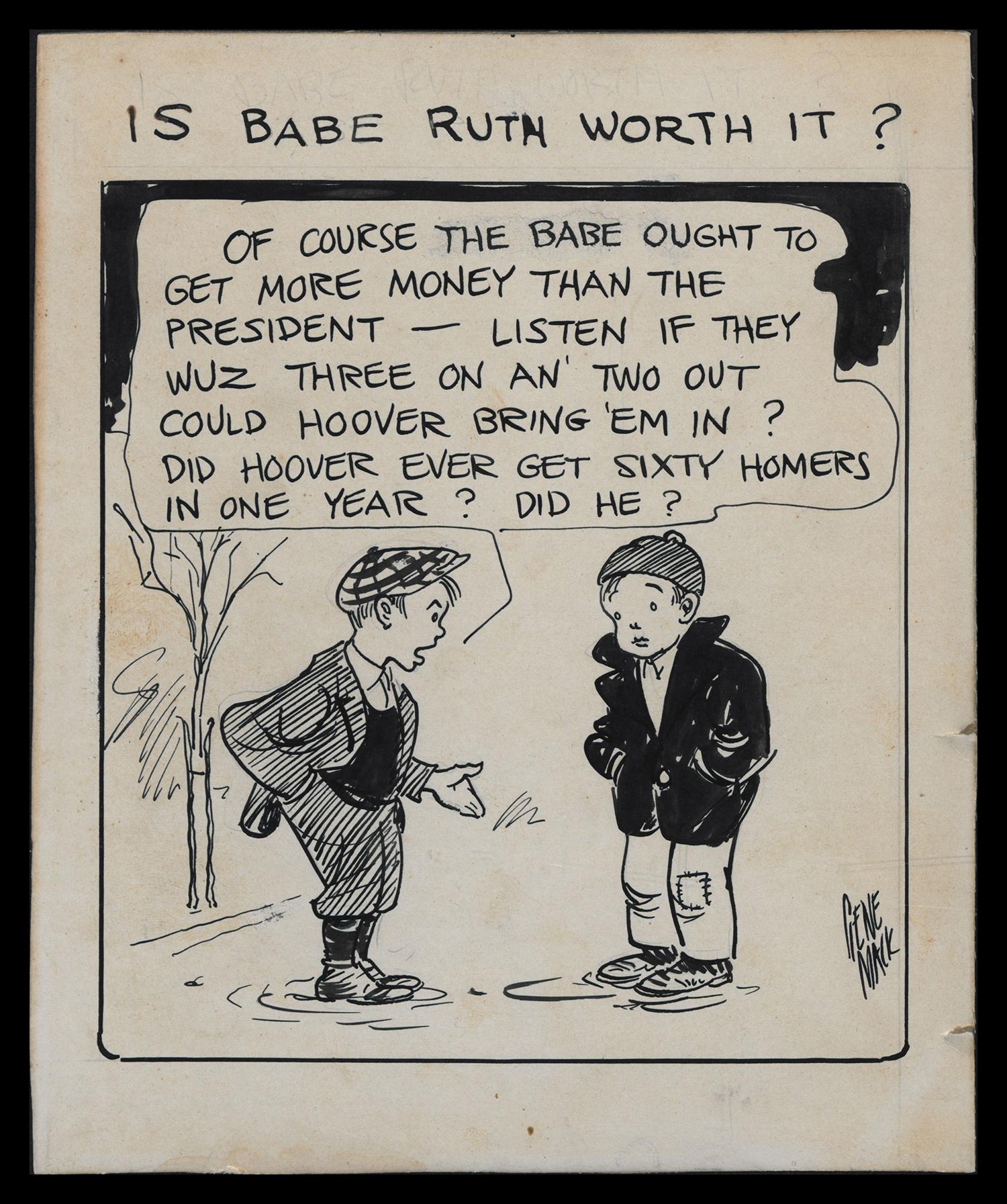 Babe Ruth Political Cartoon