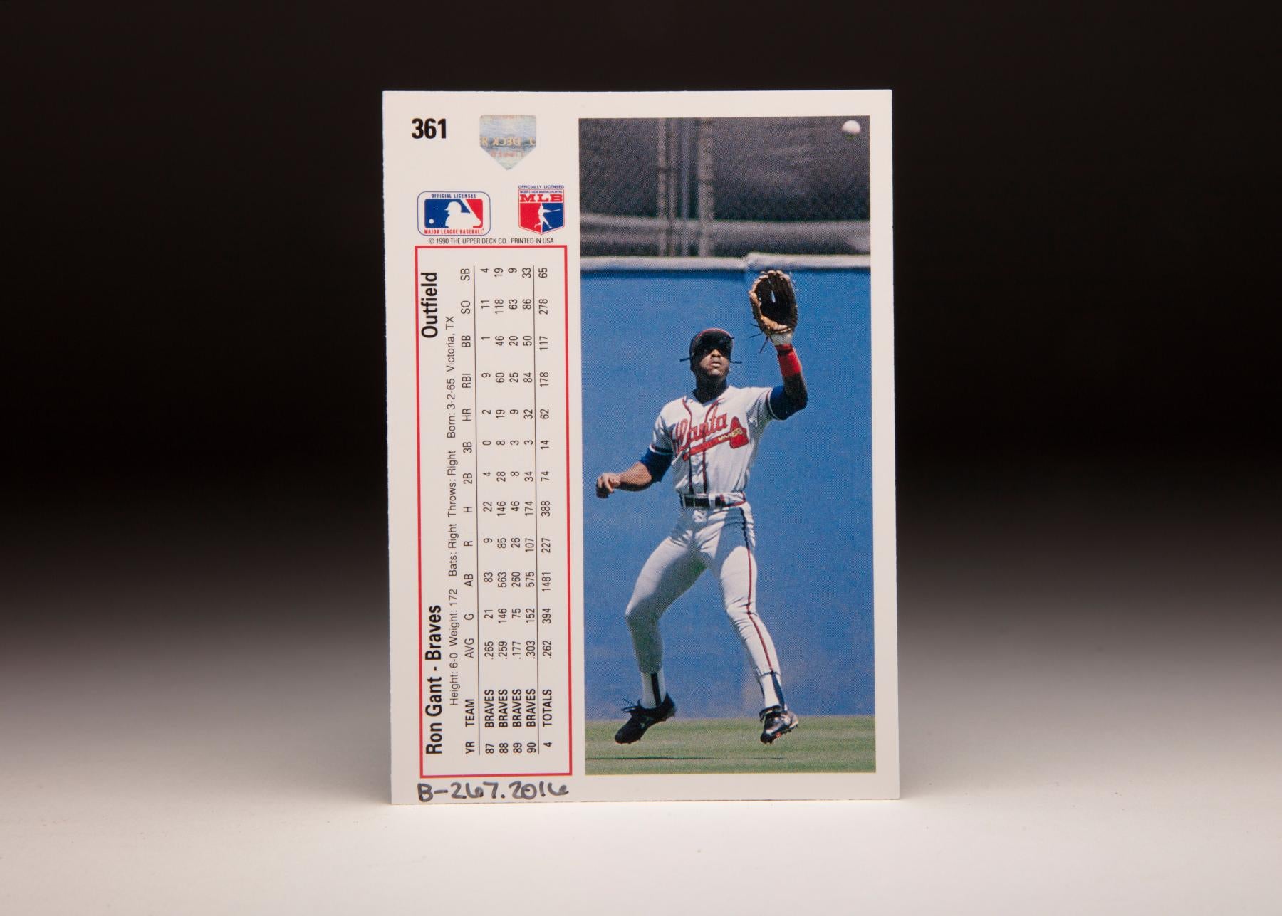 #CardCorner: 1991 Upper Deck Ron Gant | Baseball Hall of Fame