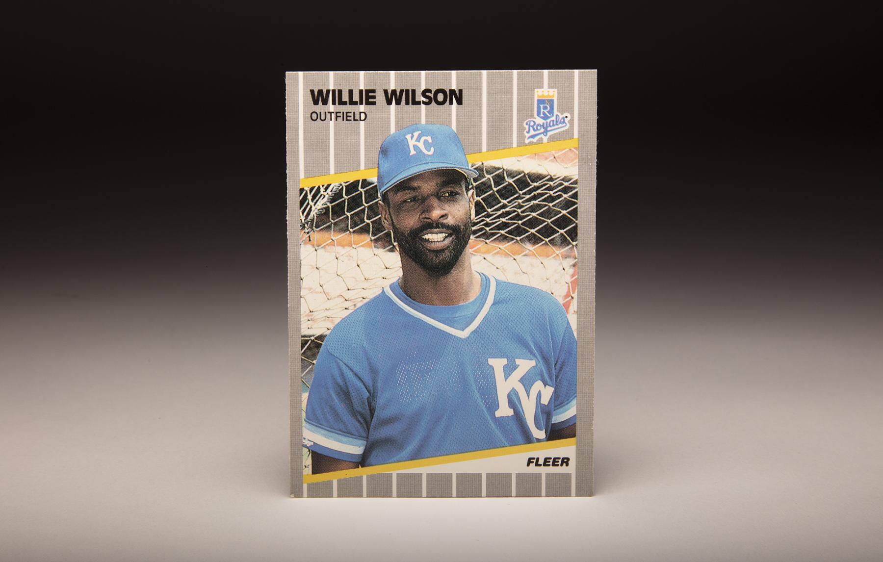 #CardCorner: 1989 Fleer Willie Wilson | Baseball Hall of Fame